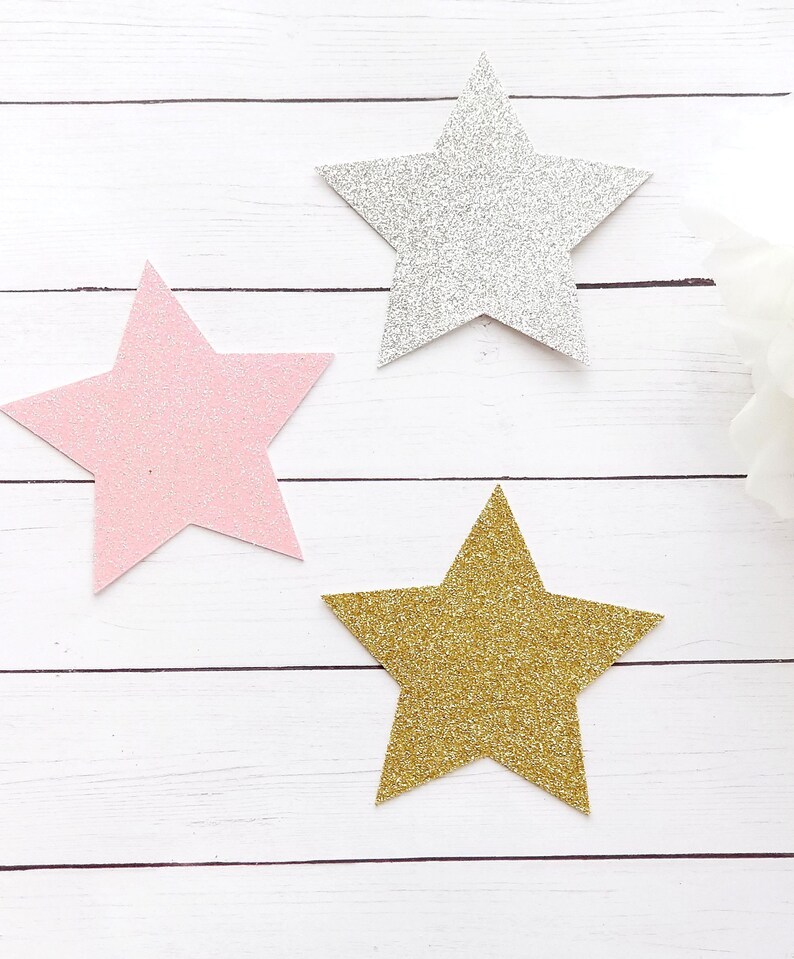 Silver Twinkle Twinkle Little Star Cupcake Toppers-star Party Decor ...
