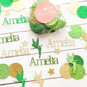 Personalized Green Fairy Confetti- Table Confetti- Birthday Confetti ...