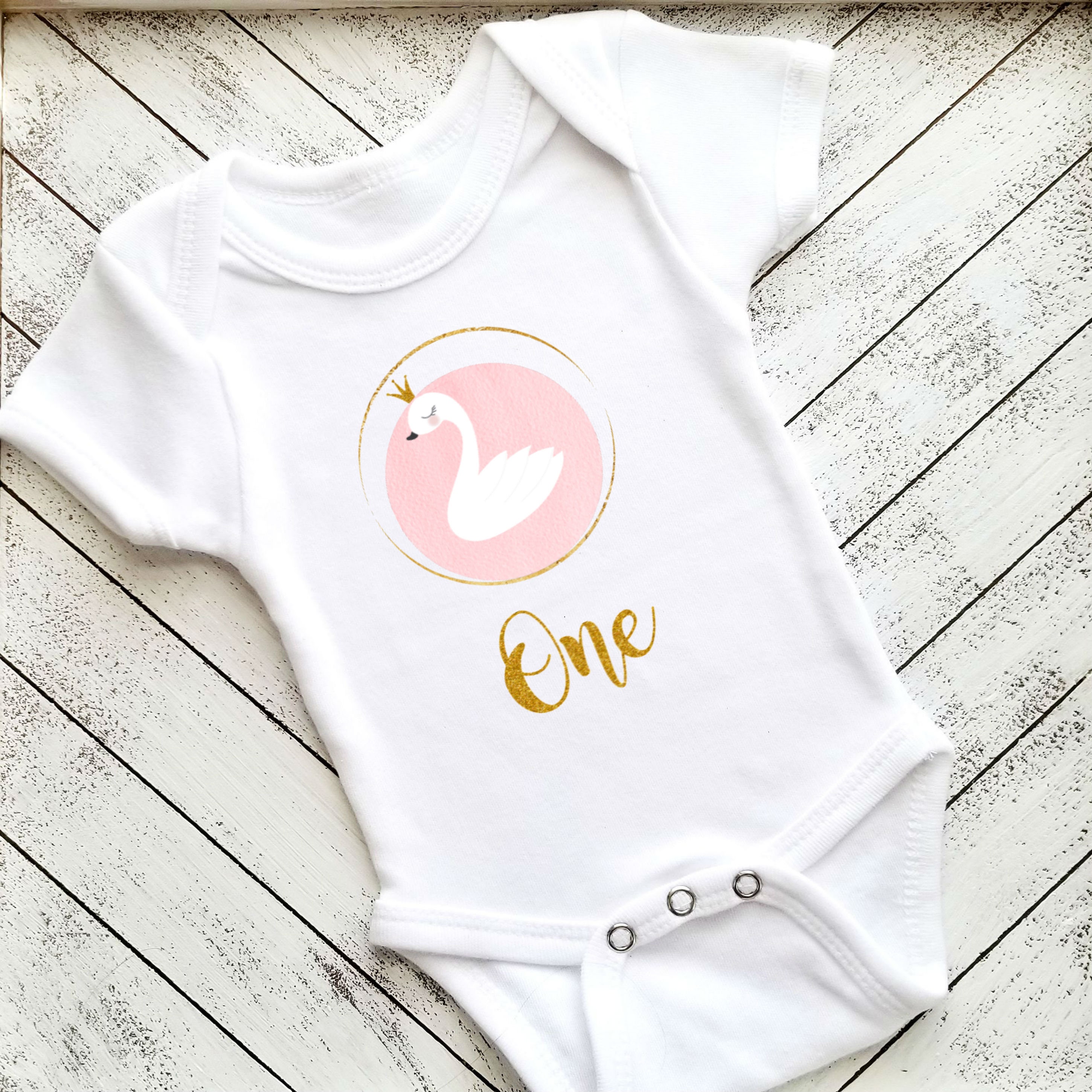 First Birthday Swan Outfit Set | Personalized Baby Gift | Swan Princess ...