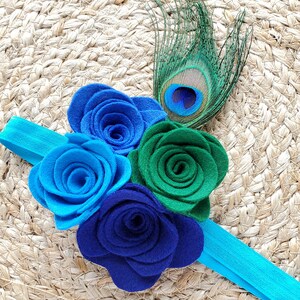 Peacock Headband, Baby Headband, Girl Headband, Adult Headband,children ...