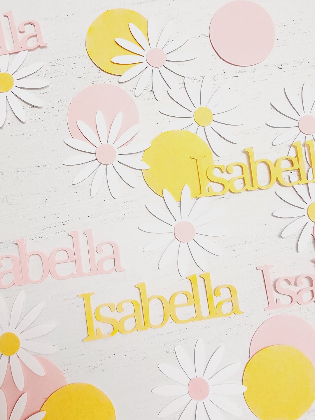 Personalized Daisy Theme Birthday Confetti, Daisy Decorations, Table ...