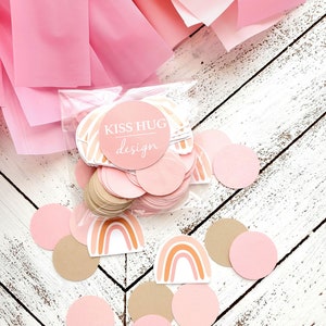 Pink Pastel Rainbow Confetti | Boho Pink Rainbow Party Confetti | Table ...