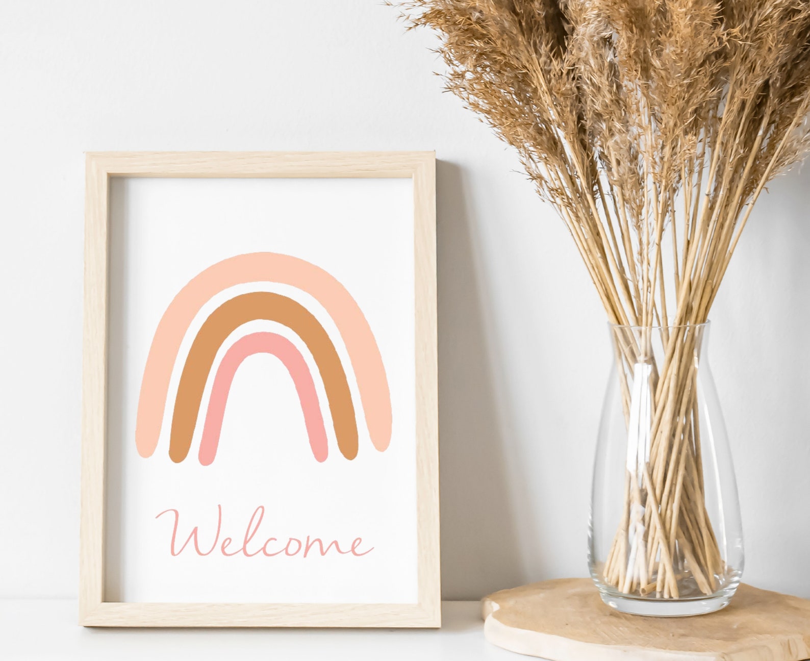 Boho Pink Rainbow Welcome Sign 8 X 10 Birthday Party Baby - Etsy
