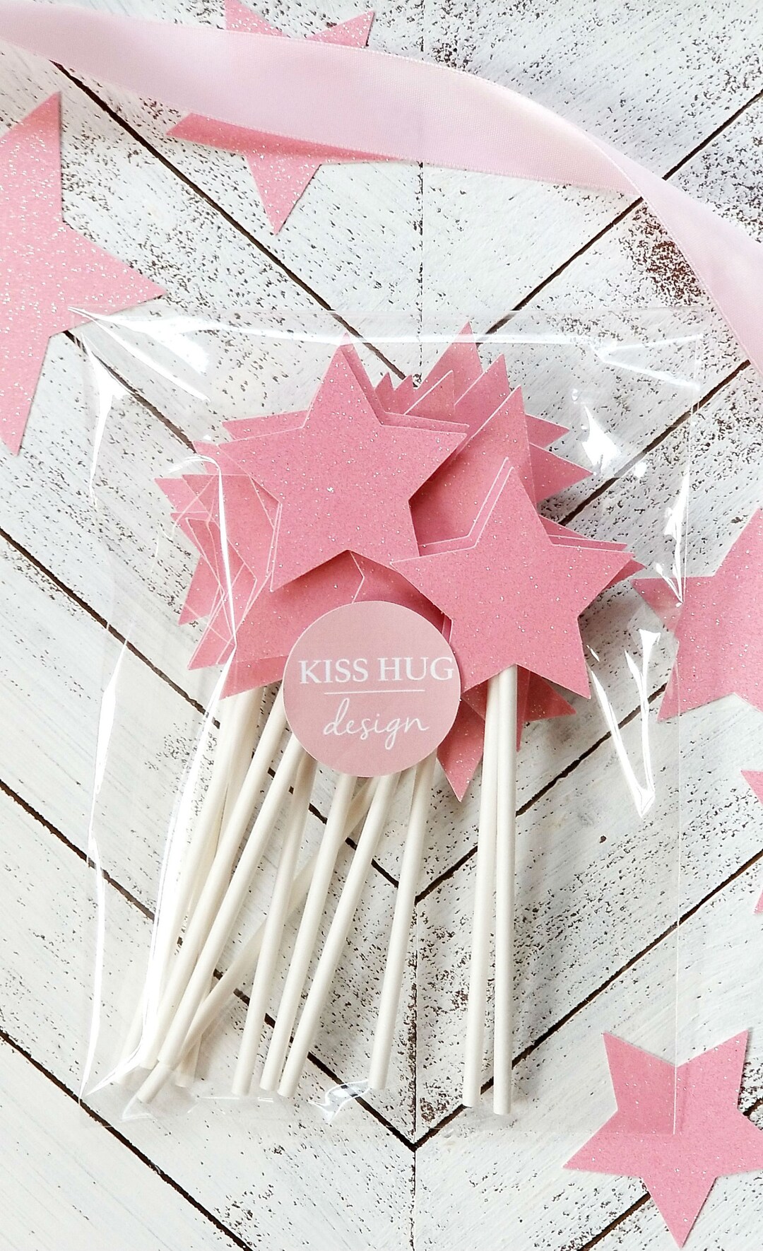 Pink Twinkle Twinkle Little Star Cupcake Toppers | Star Party Decor ...