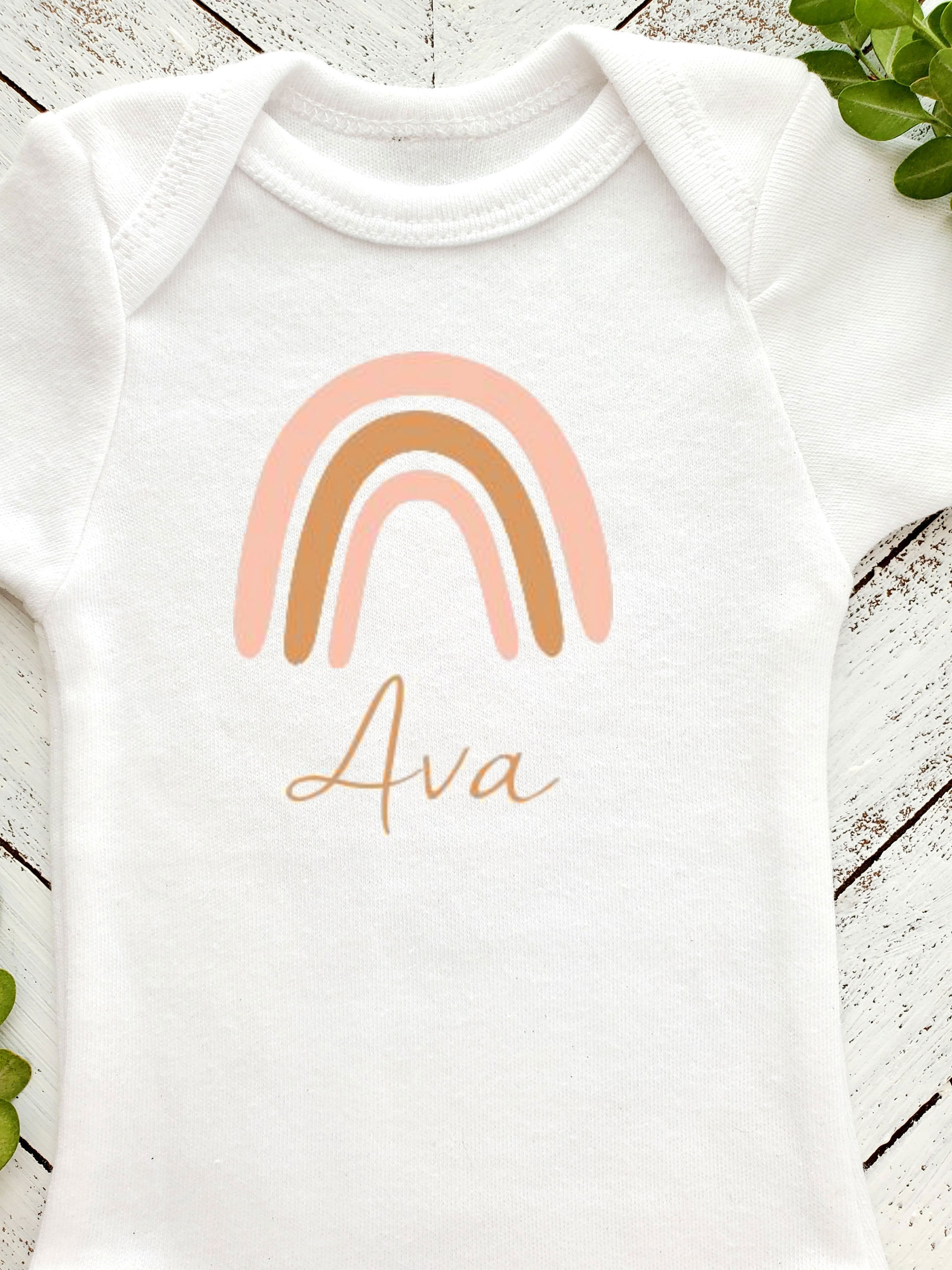 Boho Pink Rainbow Baby Onesie | Rainbow Baby Girl Gift | Rainbow Baby ...