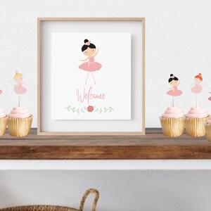 Printable Ballerina Welcome Sign 8 X 10 | Printable Sign | Ballet ...