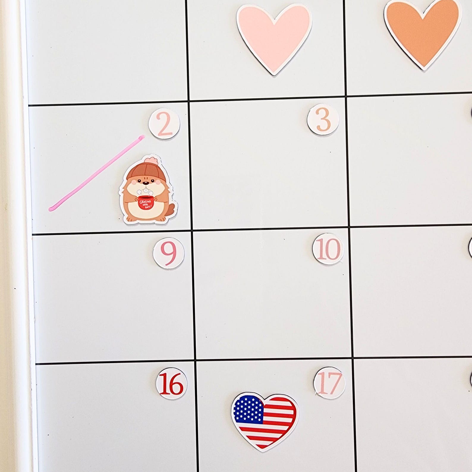 February Calendar Month Magnets | Custom Magnets for Whiteboards ...