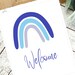 Printable Boho Blue Rainbow Welcome Sign 8 X 10 | Rainbow Party | Baby ...