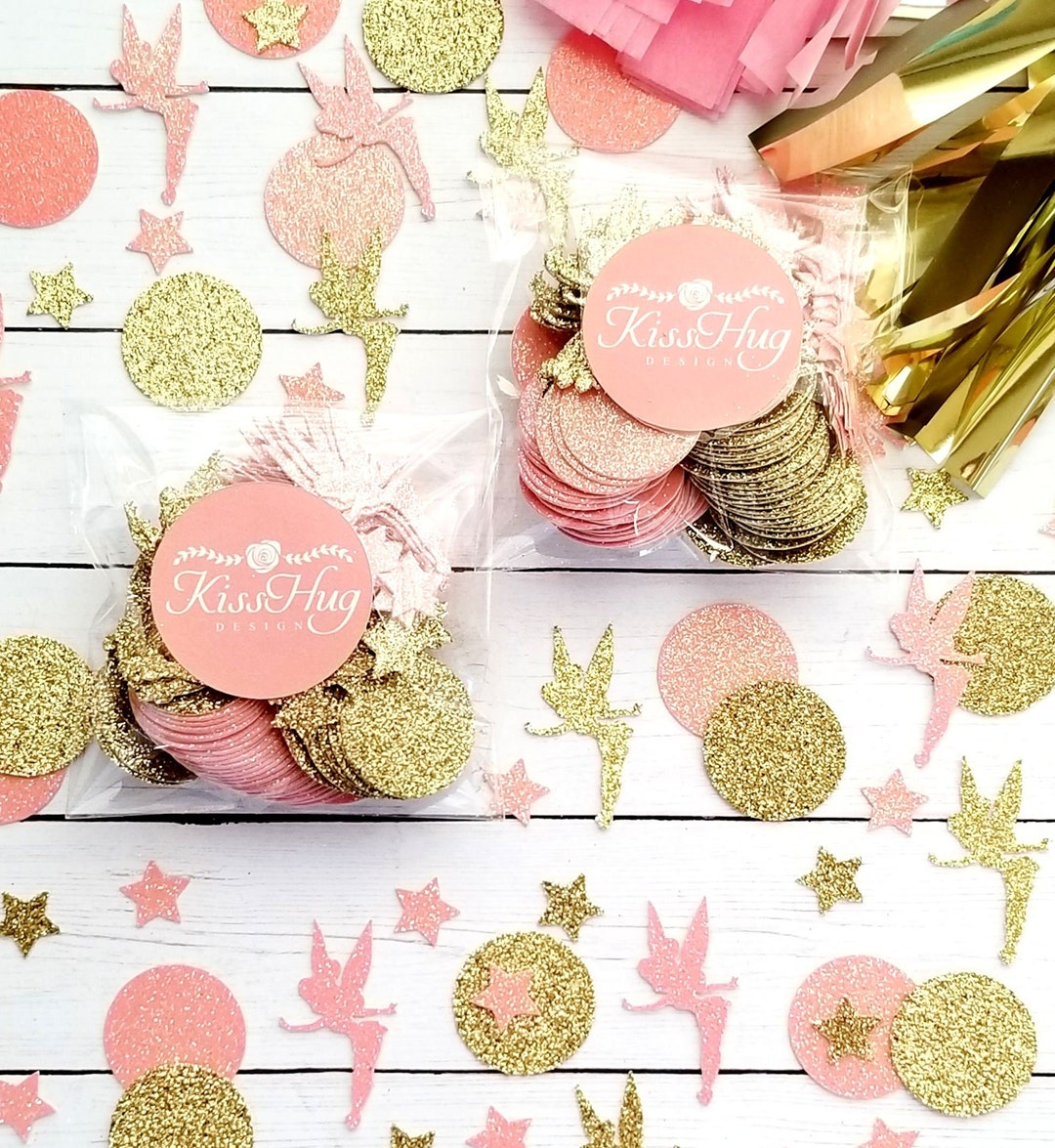 Pink and Gold Fairy Confetti - Fairy Party - Etsy
