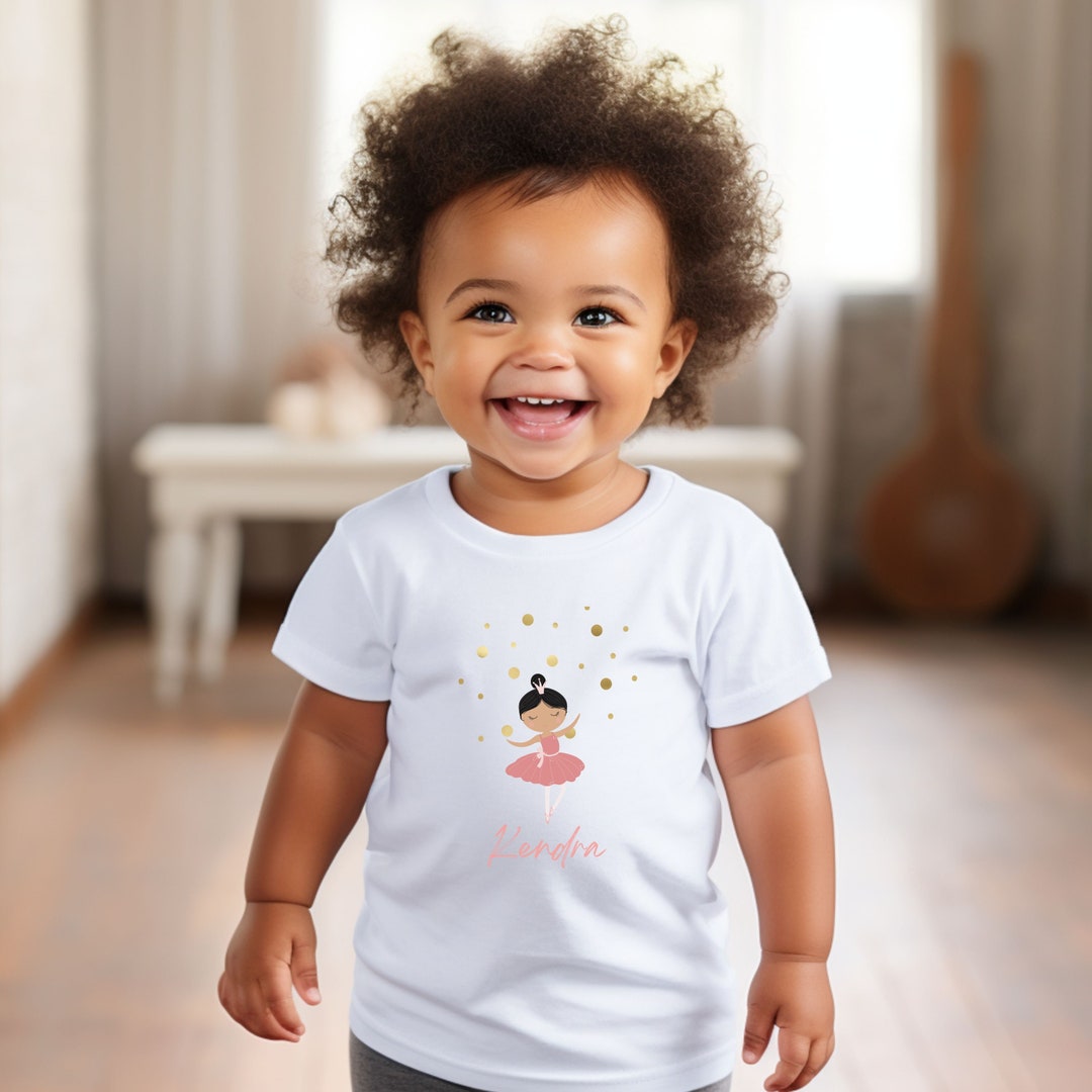 Custom Ballerina Birthday Tee for Baby Girls | Adorable Ballet Theme ...