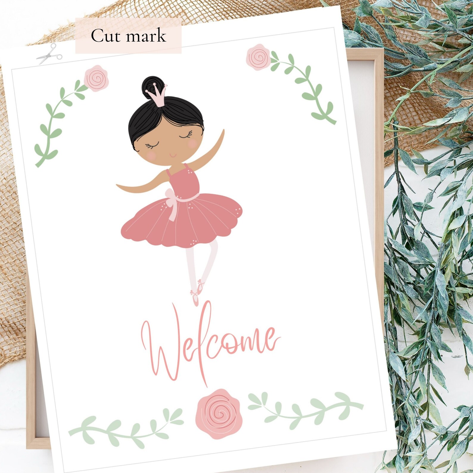 Ballerina Welcome Sign 8 X 10 Printable Sign Ballet - Etsy
