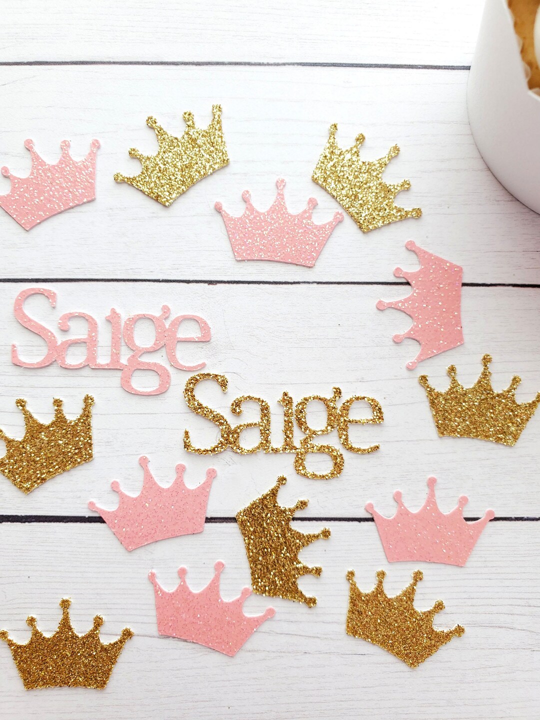 Personalized Princess Crown Party Confetti | Birthday Party Supplies ...