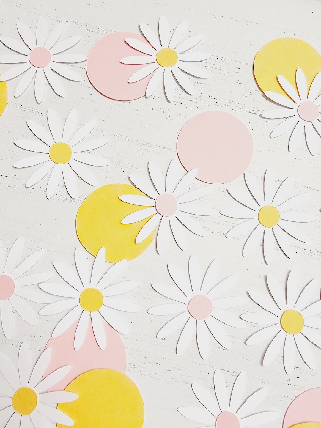 Daisy Theme Birthday Confetti, Daisy Decorations, Table Confetti, Retro ...