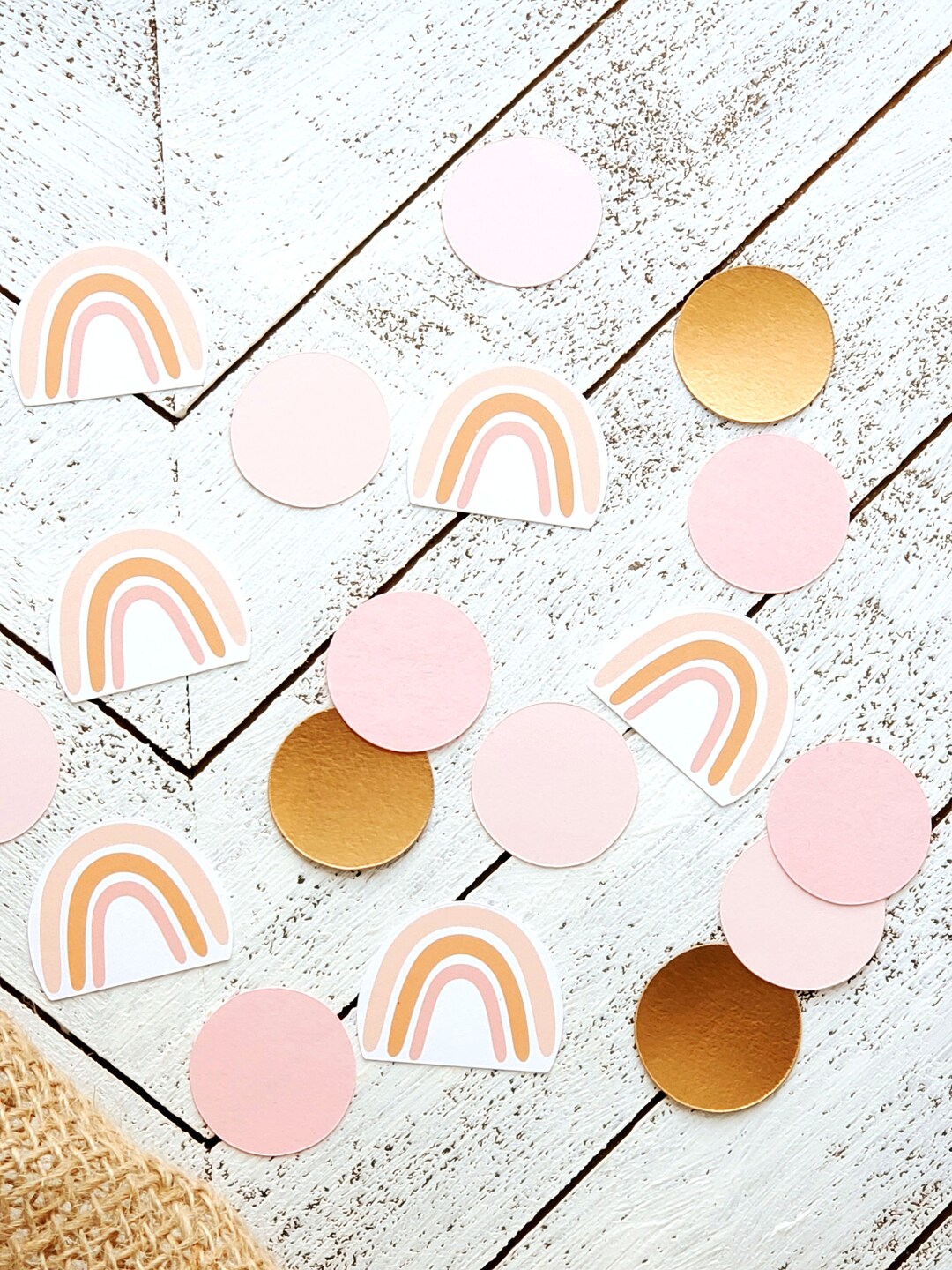 Boho Pink Rainbow Party Confetti | Table Confetti | Baby Shower - Etsy