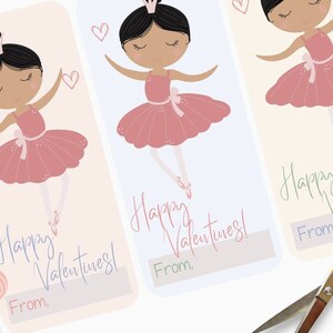 Ballerina Valentine's Day Cards | Printable Valentine's Day Cards for ...
