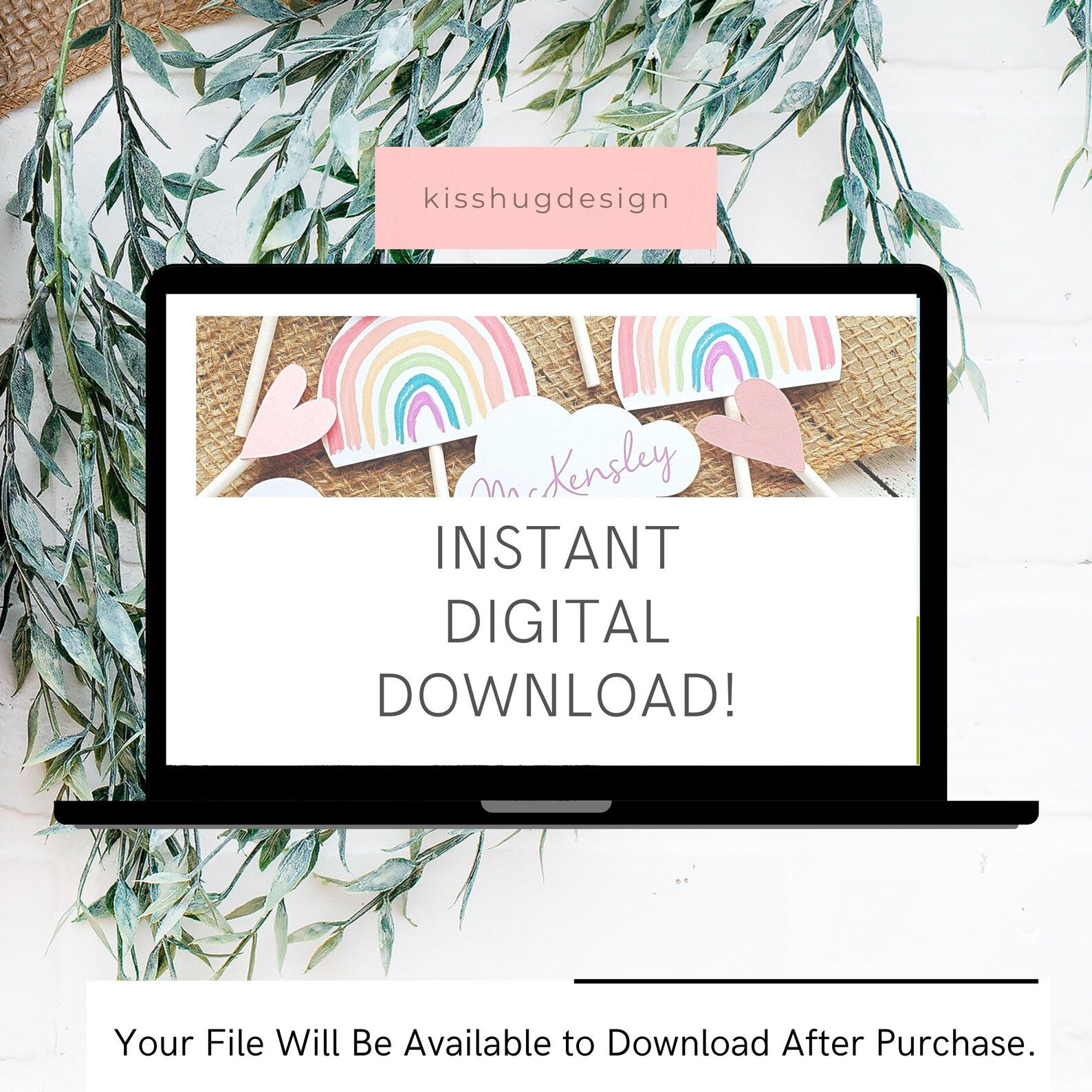 Printable Watercolor Rainbow Welcome Sign 8 X 10 Rainbow - Etsy