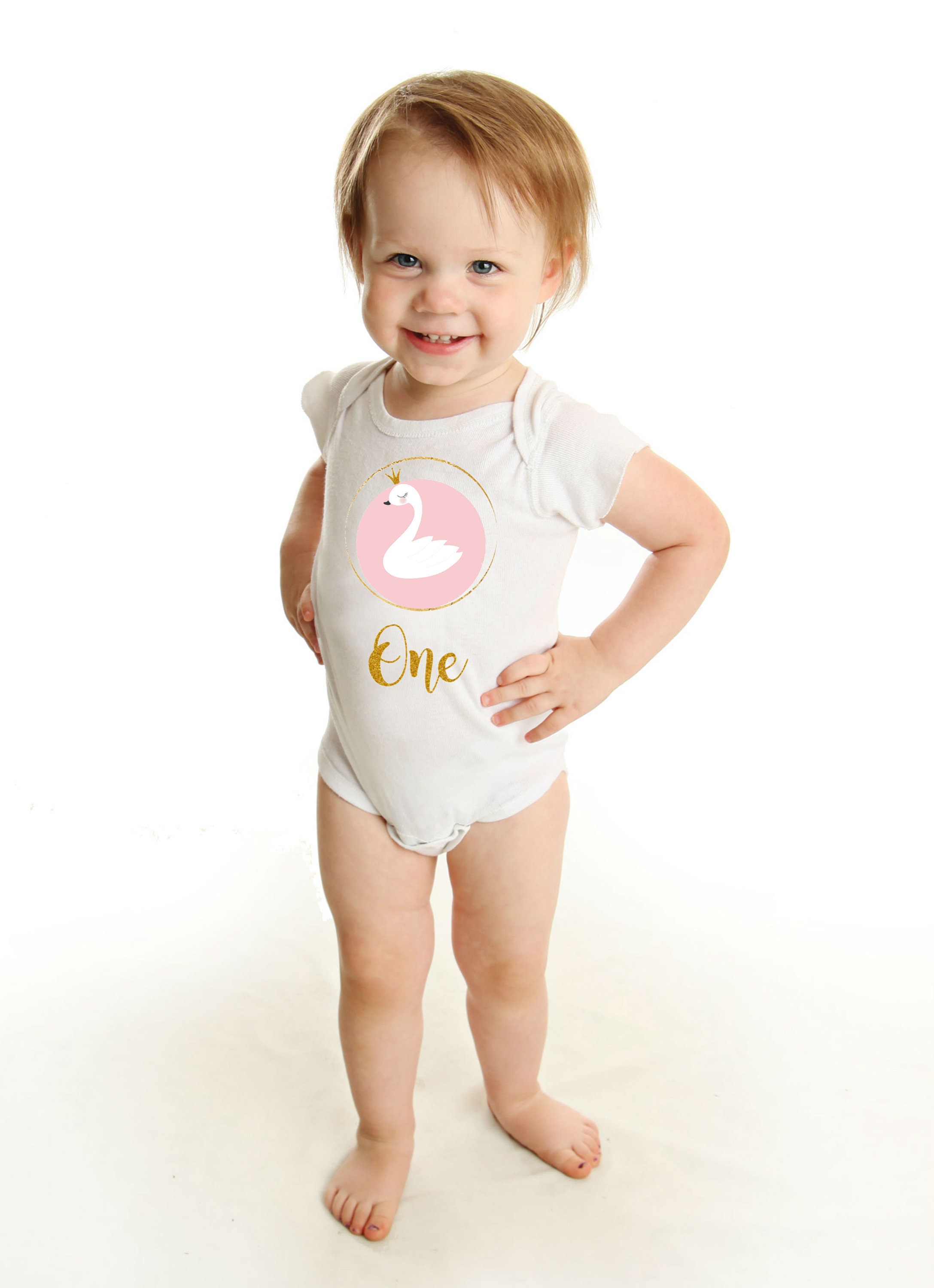 First Birthday Swan Outfit Set | Personalized Baby Gift | Swan Princess ...