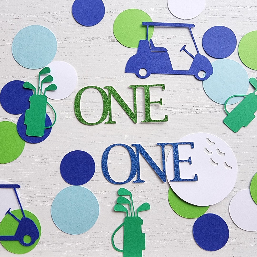 Personalized Golf Party Confetti | Hole in One First Birthday | Fore ...