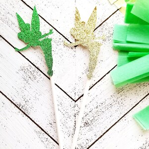 Fairy Cupcake Toppers in Emerald Green and Gold, Fairy Party Ideas ...