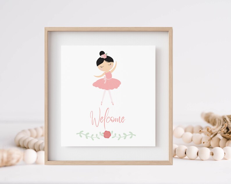 Printable Ballerina Welcome Sign 8 X 10 Printable Sign - Etsy