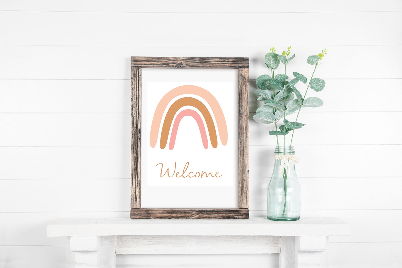 Printable Boho Pink Rainbow Welcome Sign 8 X 10 | Rainbow Party | Baby ...