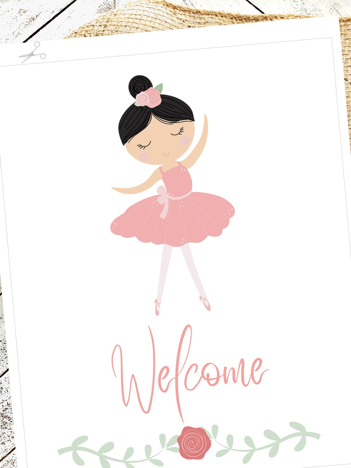 Printable Ballerina Welcome Sign 8 X 10 Printable Sign - Etsy