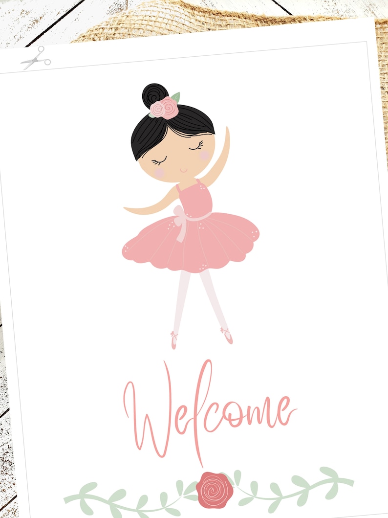 Printable Ballerina Welcome Sign 8 X 10 Printable Sign - Etsy