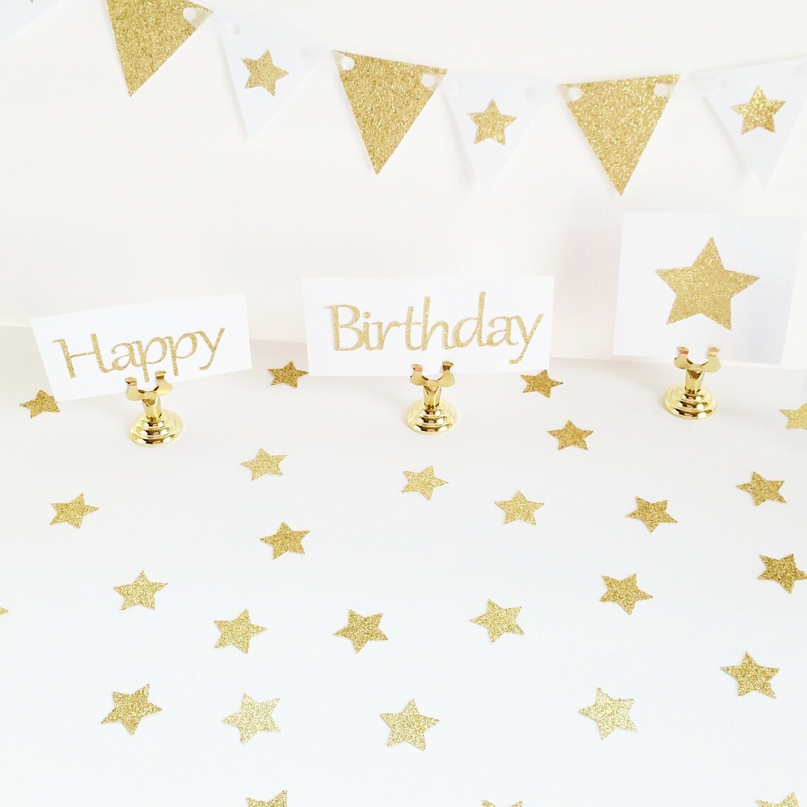 Gold Glitter Star Confetti Table Confetti Birthday Confetti | Etsy