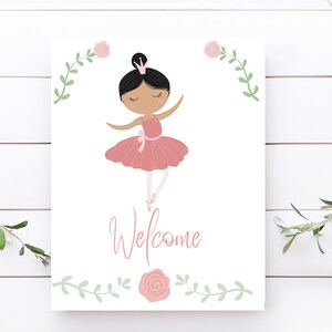 Ballerina Welcome Sign 8 X 10 | Printable Sign | Ballet Birthday Party ...