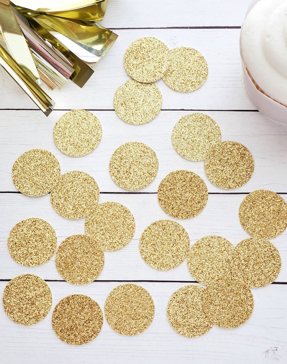Gold Circle Glitter Confetti Gold Glitter Party Confetti | Etsy