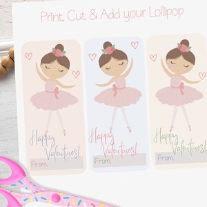 Ballerina Valentine's Cards | Valentine's Day Gift | Ballerina Lollipop ...
