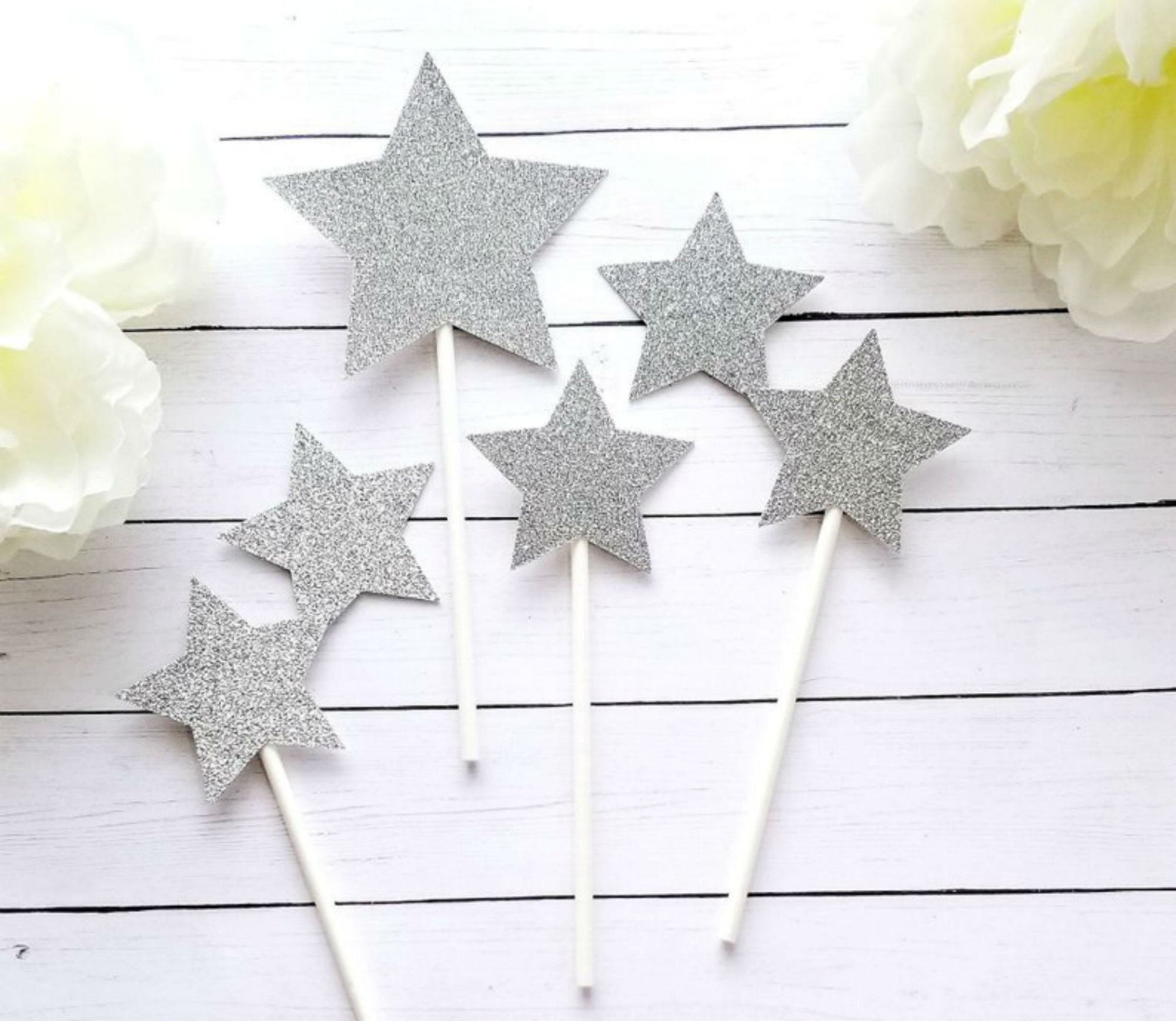 Twinkle Twinkle Little Pink and Gold Star Cupcake Toppers-Star | Etsy