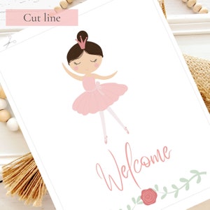 Ballerina Welcome Sign 8 X 10 | Printable Sign | Ballet Birthday Party ...
