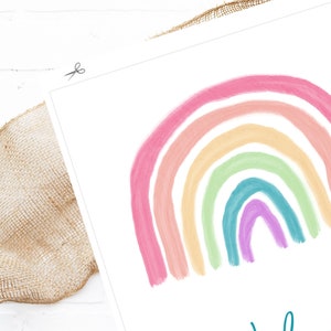 Printable Watercolor Rainbow Welcome Sign 8 X 10 | Rainbow Party | Baby ...