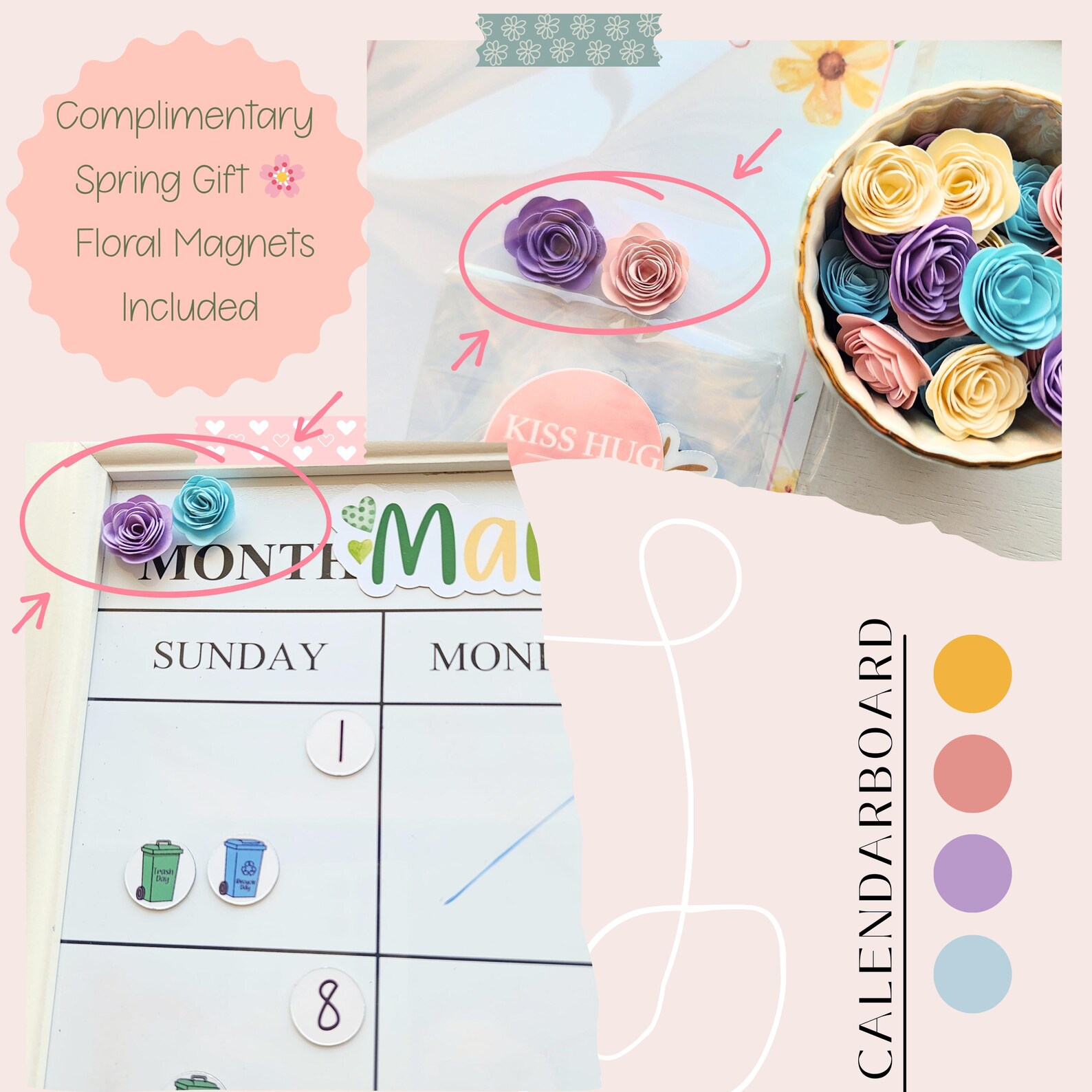 Calendar Month Magnets | Custom Magnets for Whiteboards | Calendar ...