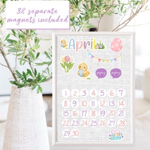 April Calendar Month Magnets | Custom Magnets for Whiteboards ...