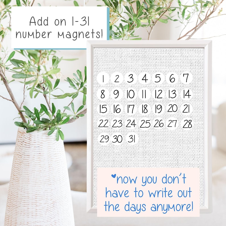 May Calendar Magnets for Dry Erase Board, Family Calendar Planner ...
