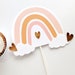 Printable Boho Pink Rainbow Cake Topper Rainbow Party Cake Topper Baby ...