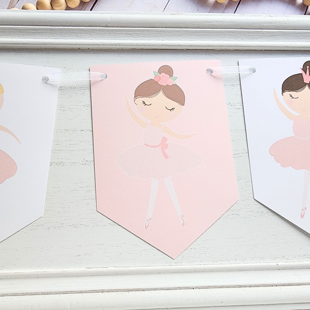 Ballerina Birthday Banner | Birthday Ballerina | 1st Birthday ...