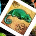 Digital Collage Sheet Chameleon 1x1 Inch Size Square Images for ...