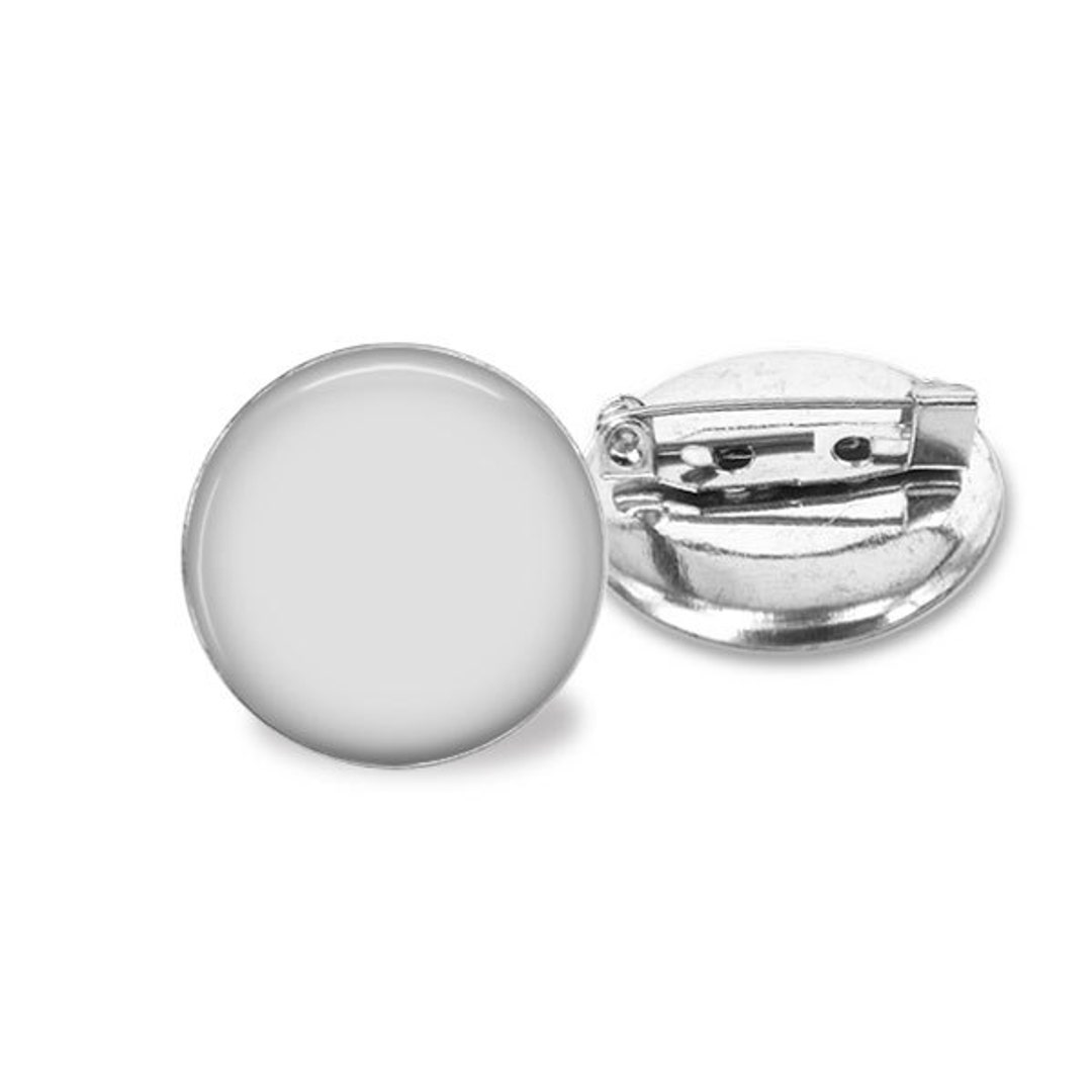 Digital Photo Template for Brooch or Pin Back Button on White ...