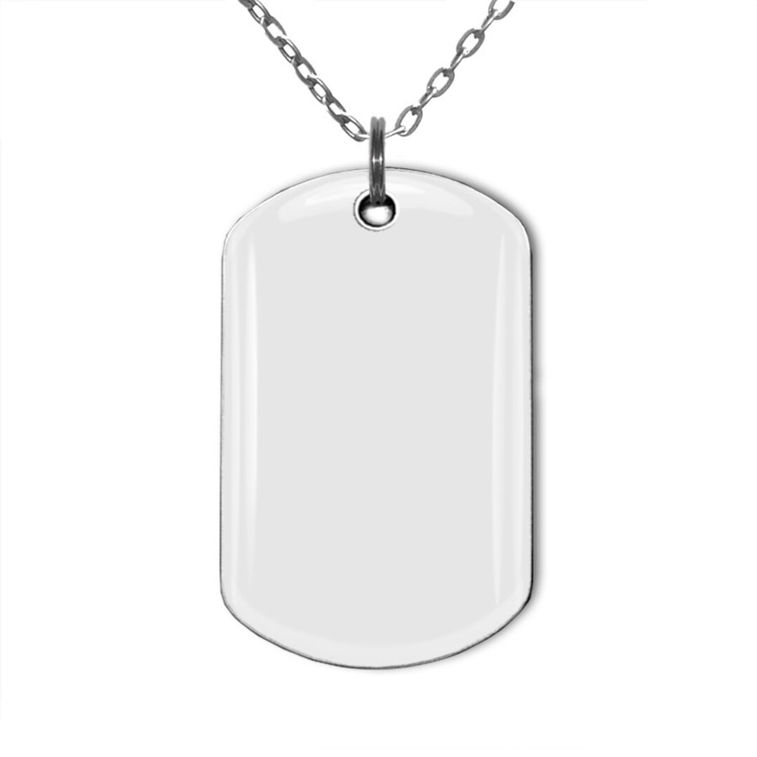 Mockup Digital Photo Template for Dog Tags Rolo Chain. 2x1.25 Inch ...