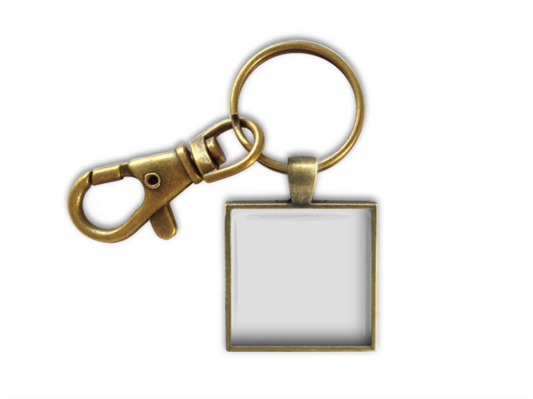 Digital Template for Key Chain With Antique Bronze Square 1 Inch ...