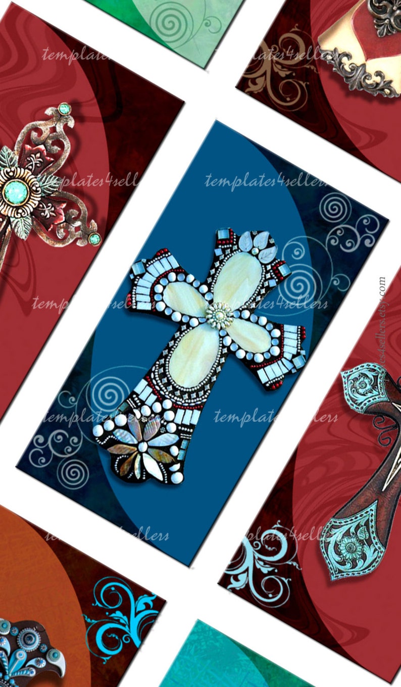Celtic Cross Digital Collage Sheet 1x2 Inch Images Original - Etsy