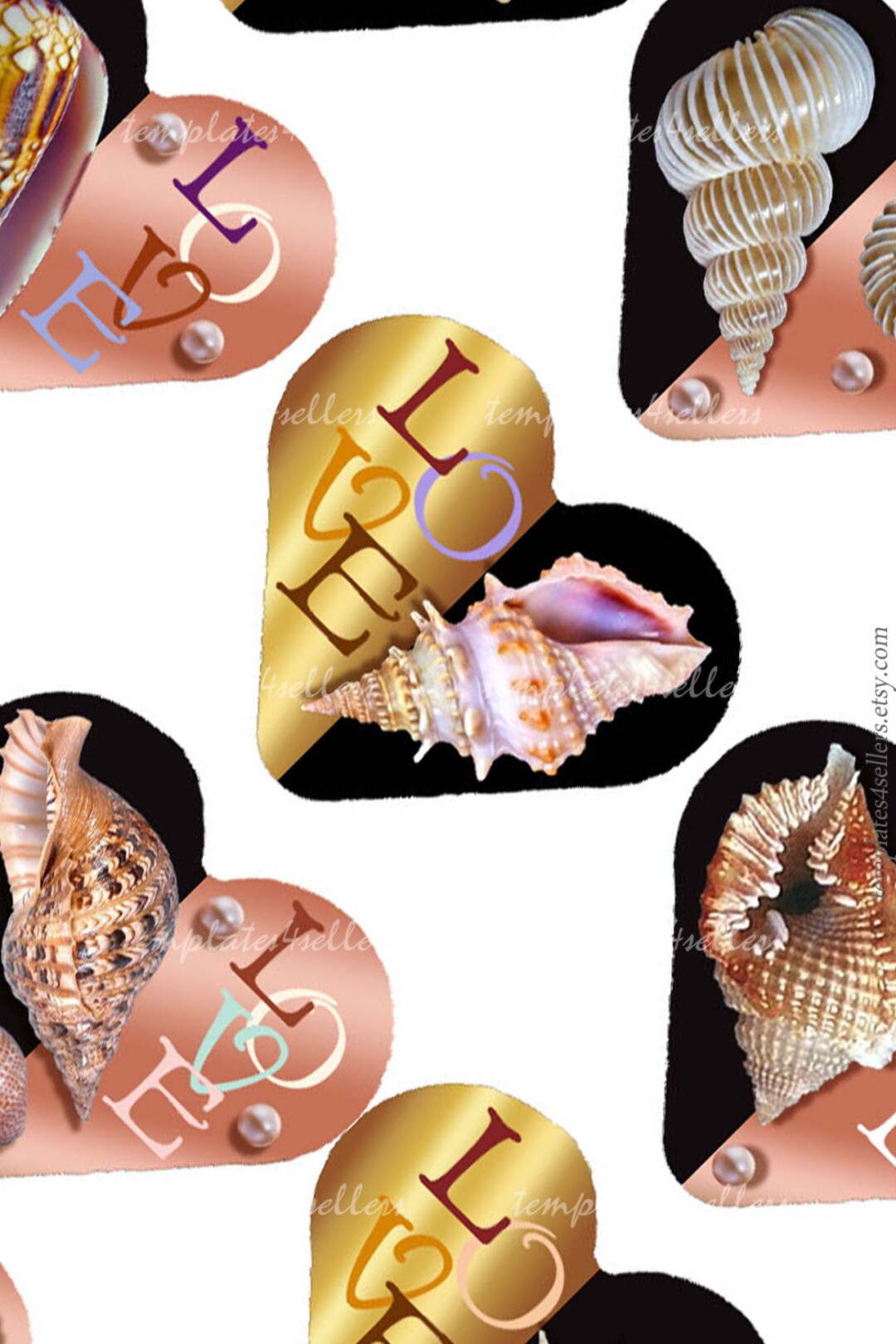 Digital Collage Sheet Love 1 Inch Heart Shape Images Original Printable ...