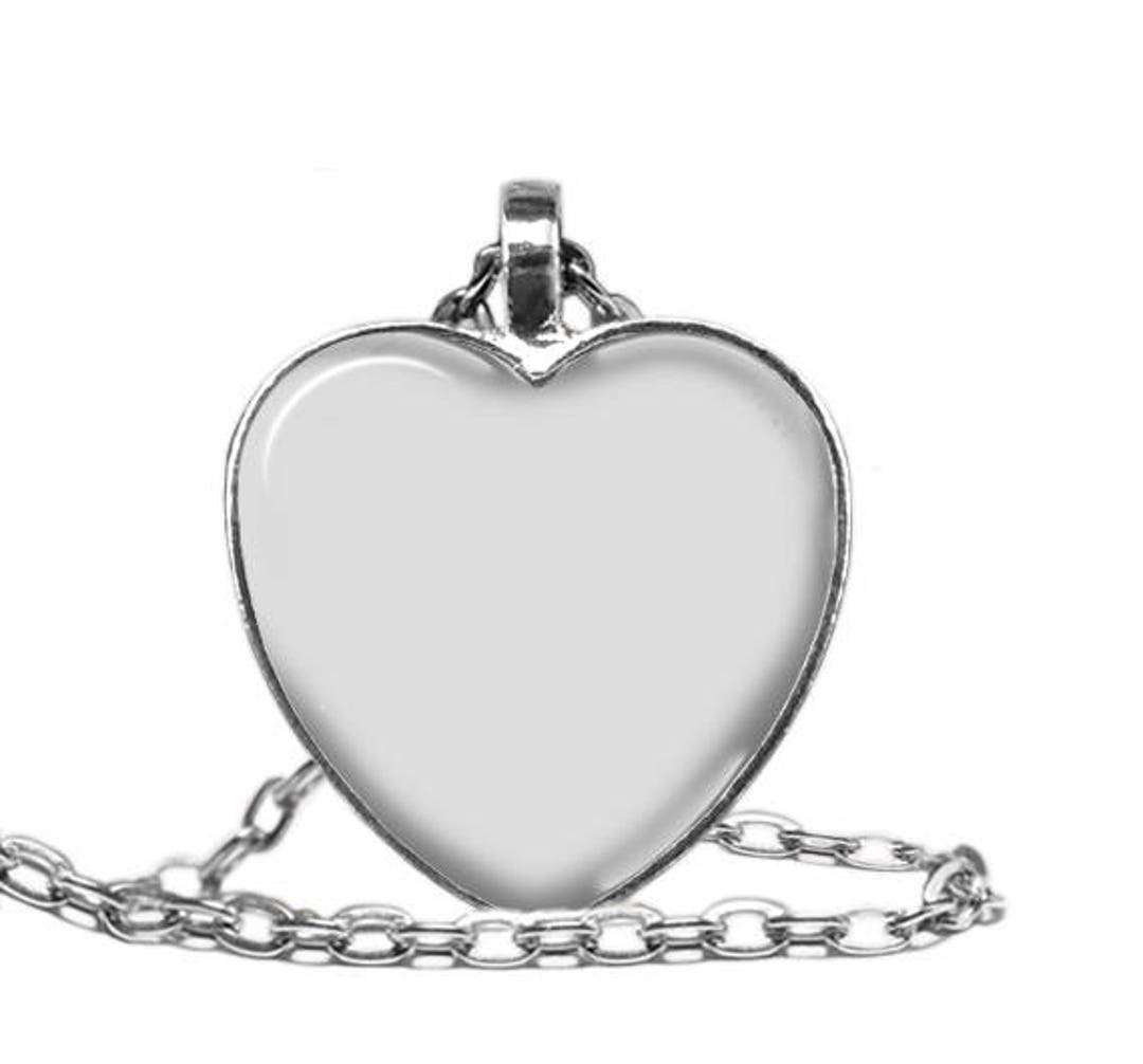 Jewelry Digital Photo Template for Shiny Silver Bezel Heart Shape ...