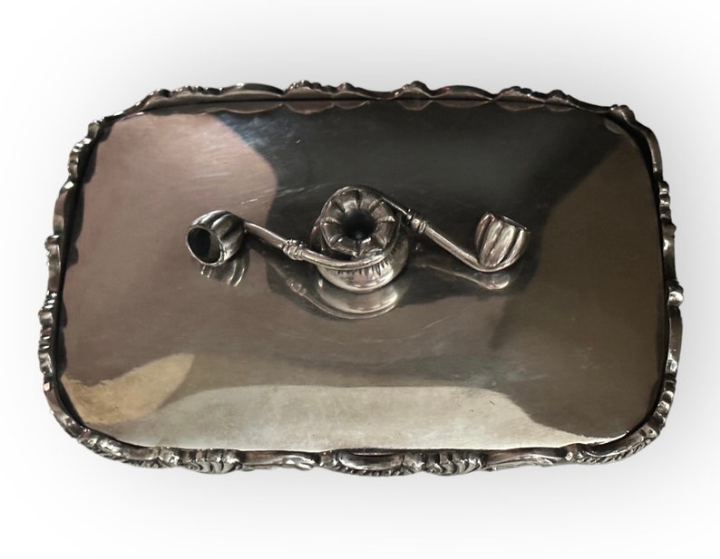 Antique Victorian Silver Plate Tobacco Jar Box Cigar Cigarette - Etsy