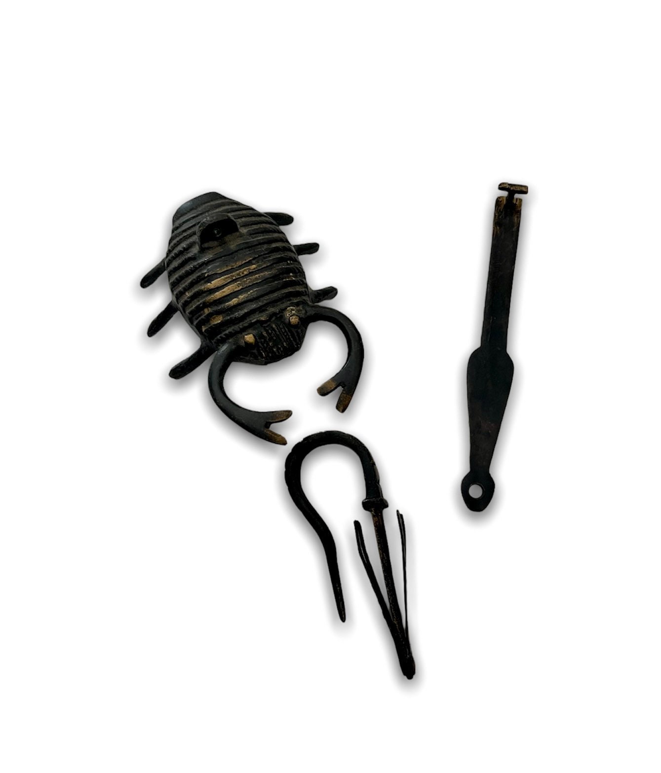 Vintage Style Scorpion Door Lock Handmade Metal Cast Padlock & Long Key ...