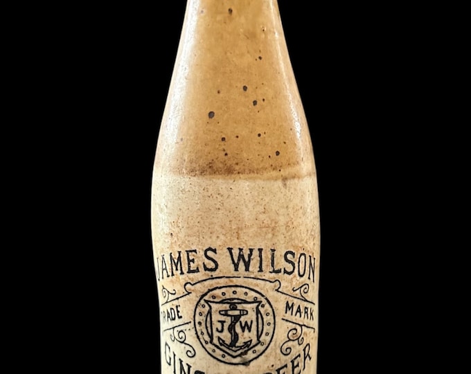 Very Rare James Wilson Stoneware Ginger Beer Bottle Pulteneytown Wick ...