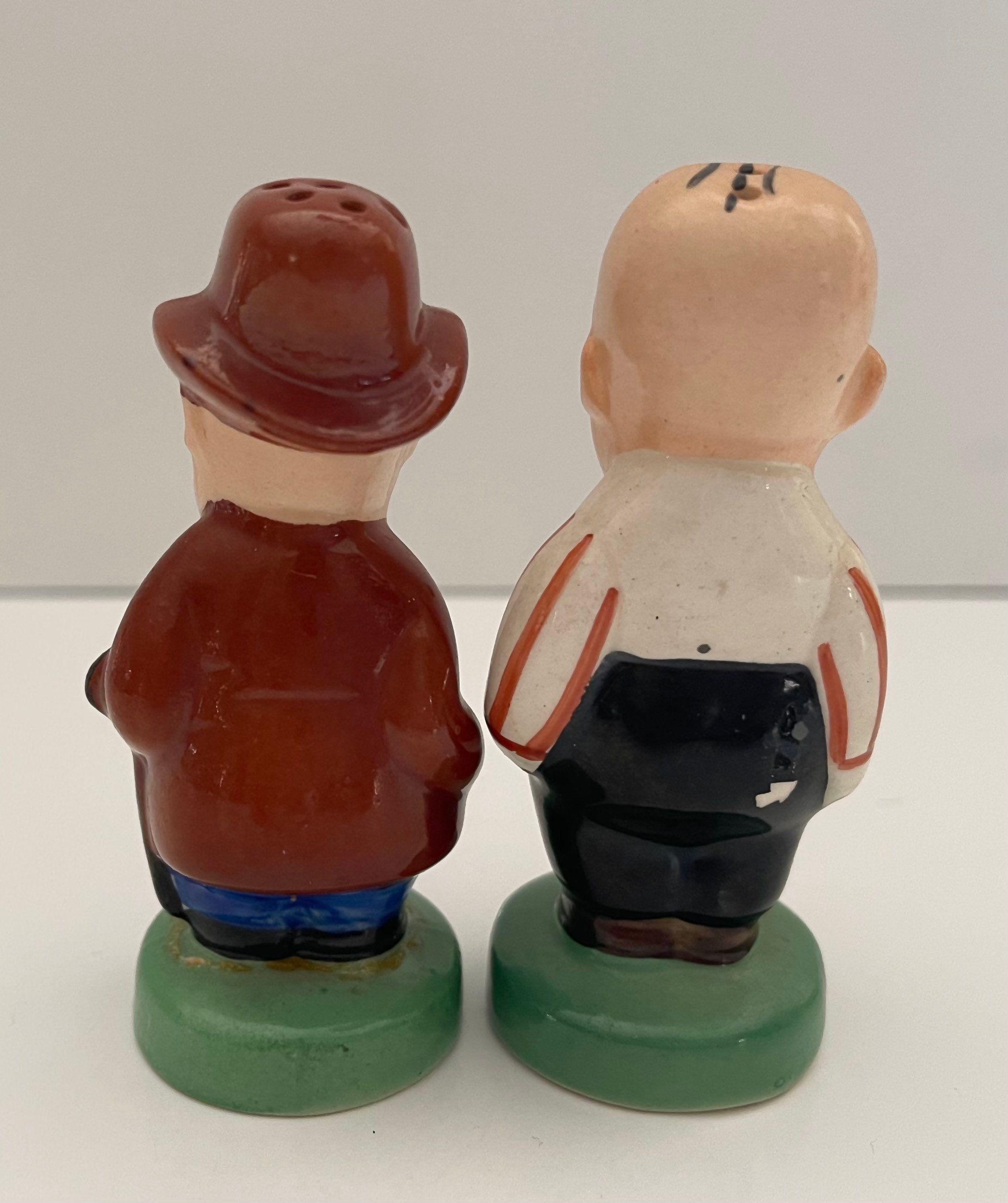 Rare Vintage Goebel Silent Sam Adamson and Side Kick Salt & Pepper ...
